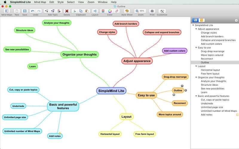 SimpleMind Lite - Intuitive Mind Mapping | iPhone・Android対応のスマホアプリ探すなら.Apps