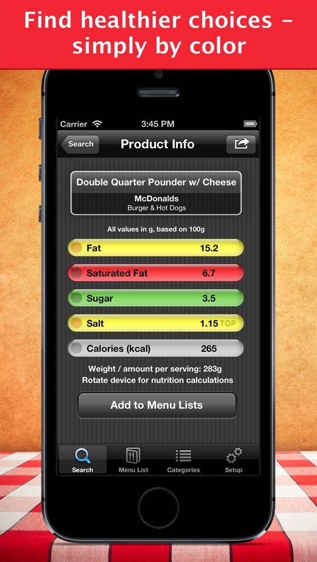 Fast Food Calories Counter & Restaurant Nutrition Menu Finder, Weight ...