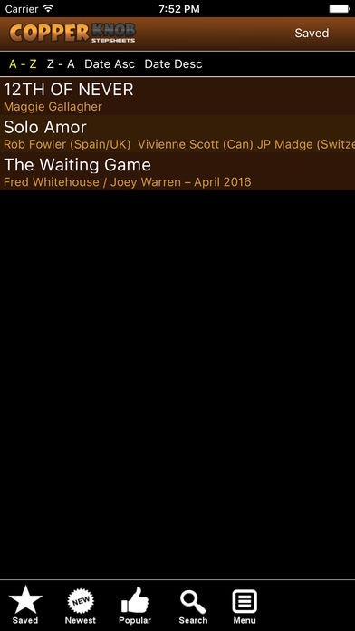 Copperknob Stepsheet